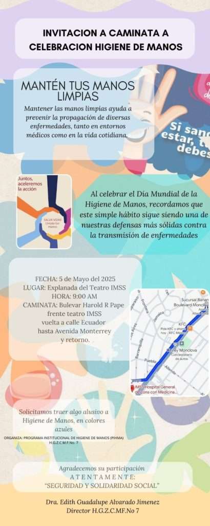 Clínica 7 del IMSS organiza caminata por el Día Mundial de la Higiene ...