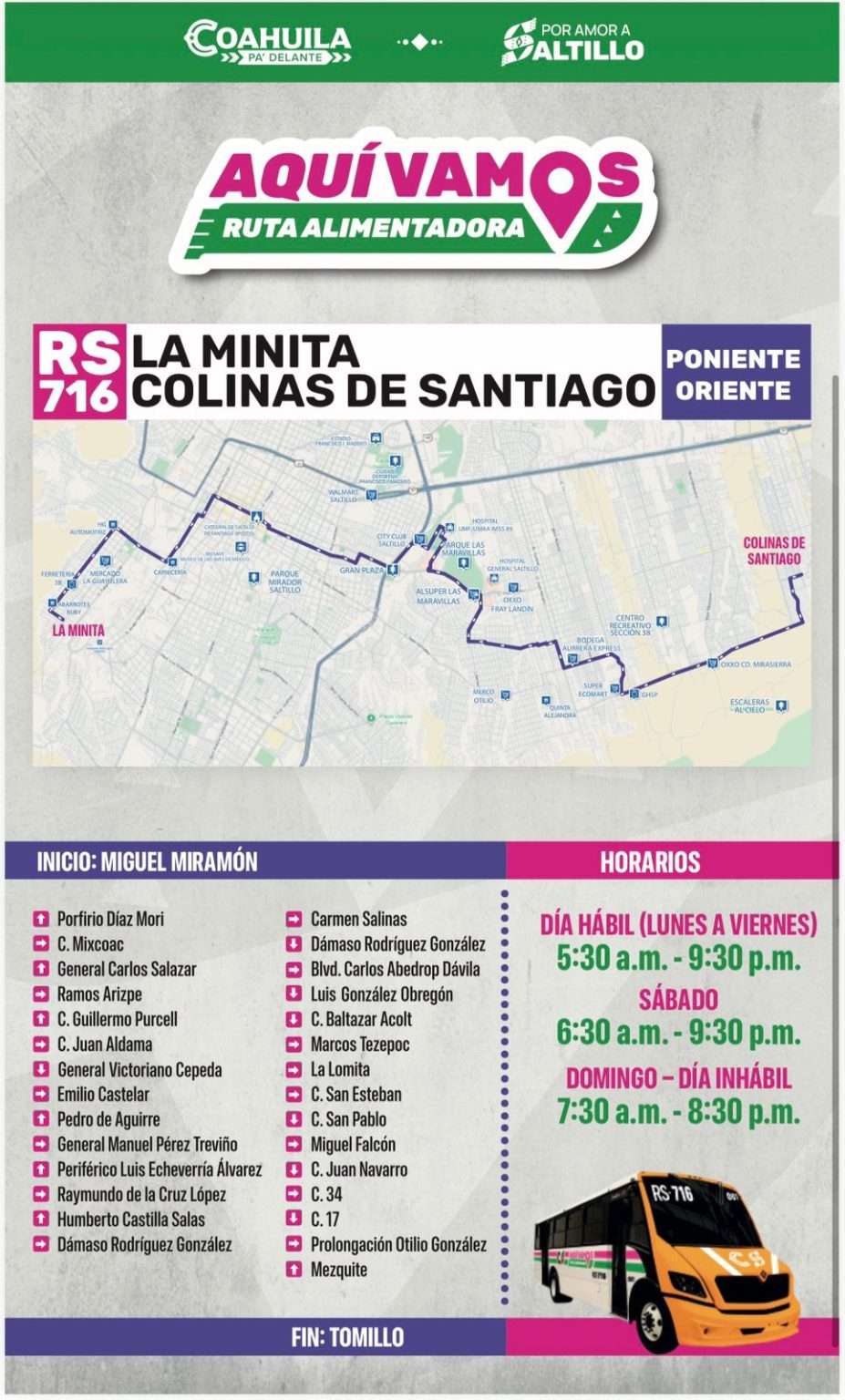 Anuncia Javier Díaz nueva ruta alimentadora RS-716 de Colinas de ...