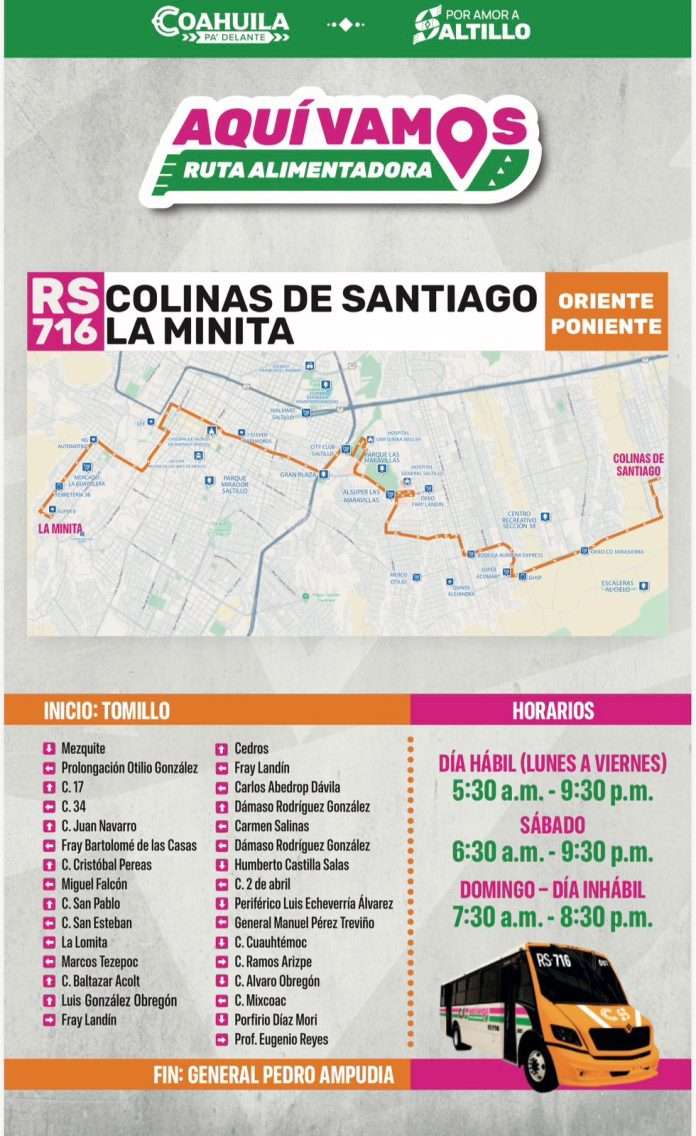Anuncia Javier Díaz nueva ruta alimentadora RS-716 de Colinas de ...